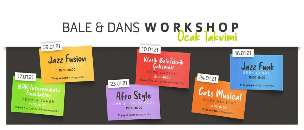 Tan Sağtürk Akademi – Online Bale ve Dans Workshop – Ocak Programı
